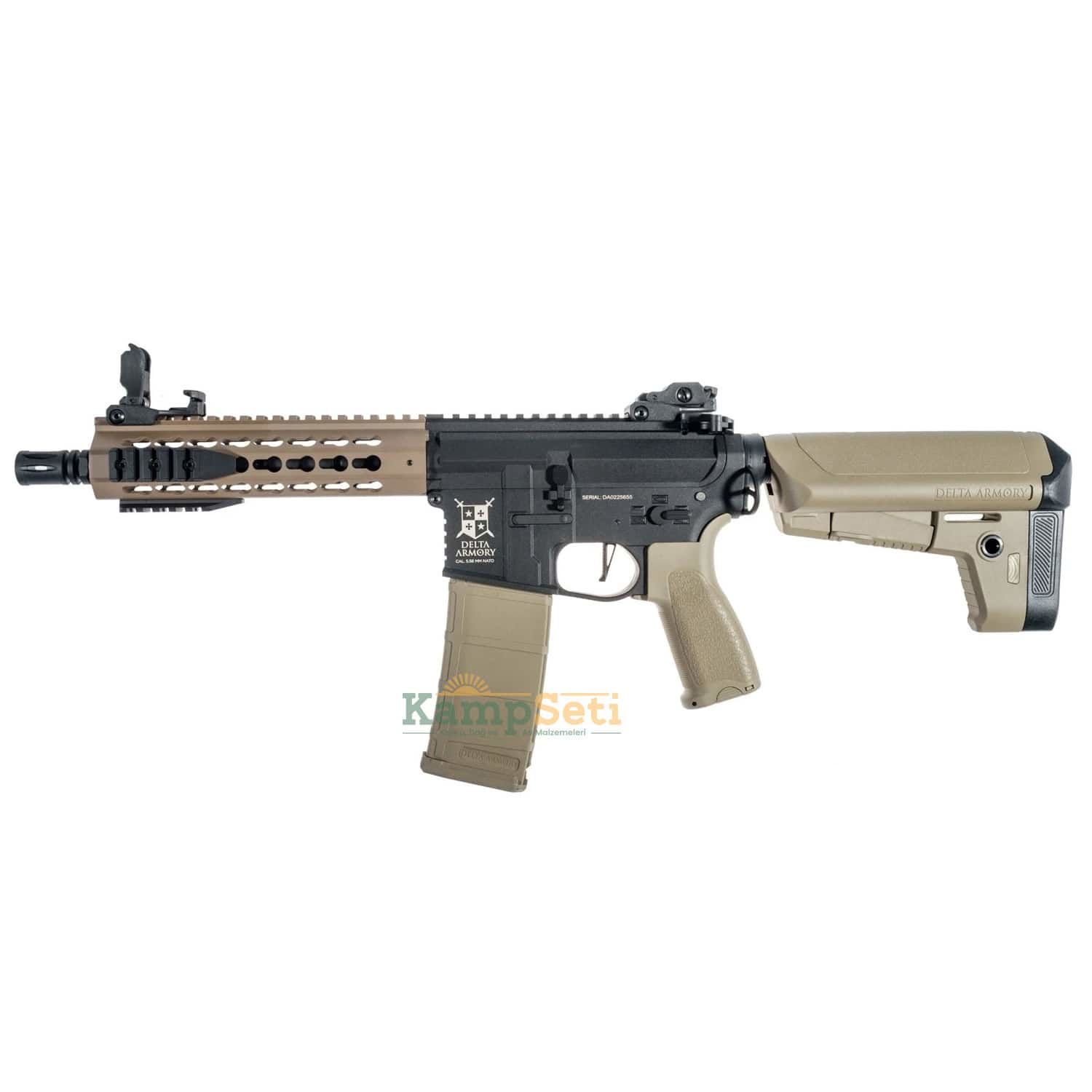 Delta Armory AR15 KeyMod 8” Bravo Airsoft Tüfek / Yarı Çöl (Pil Şarj ...