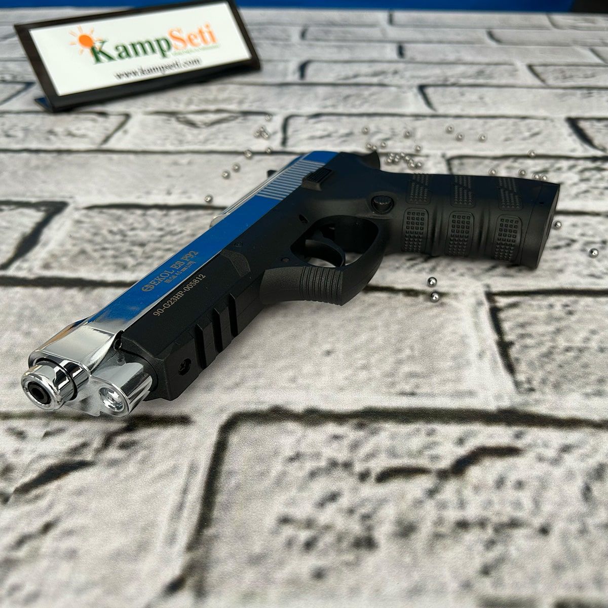 EKOL S P92 Blowback Havalı Tabanca Parlak Beyaz Polimer 4.5 mm - Kamp Seti