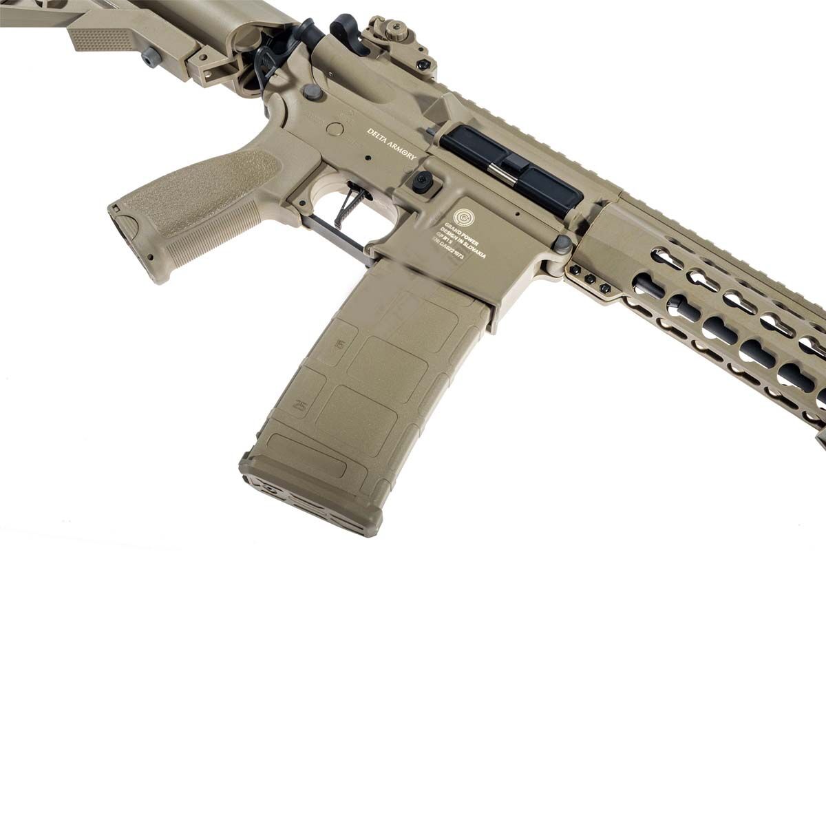 Delta Armory Grand Power M4 AR15 KeyMod 10'' Charlie Airsoft Tüfek Tan ...