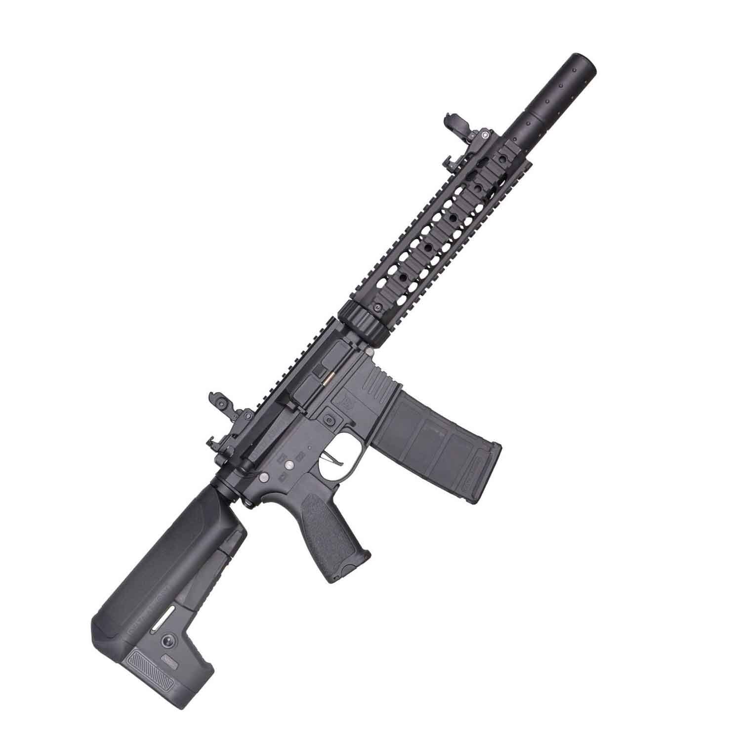 Delta Armory AR15 SilentOps 9'' Bravo Siyah AEG Airsoft Tüfek - Kamp Seti